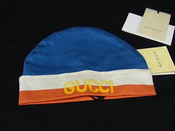 商品情報 ブランド名 GUCCI グッチ 状態ランク SAランク(新品同様) ライン カラーブルー系 素材 コットン サイズ 表記サイズ:M実寸:W 約19.5cm　H 約14.5m　折返し部 約4cm　頭周り 約38.5cm ポケット 付...