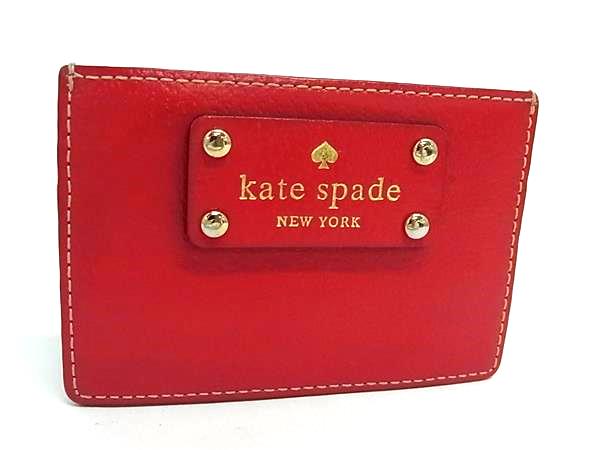 商品情報 ブランド名 kate spade ケイトスペード 状態ランク Bランク ライン カラーレッド系 素材 レザー サイズ(cm) W 約11cm　H 約7.5cm　D 約0.3cm サイズ(inch) W 約4.33inch　H 約2...