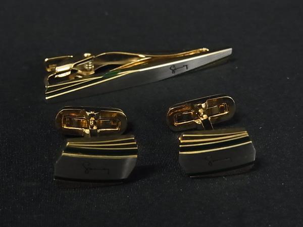 商品情報 ブランド名 GIVENCHY ジバンシィ 状態ランク ABランク(美品) ライン カラーゴールド系×マルチカラー 素材 サイズ(cm) カフス:W 約1.6cm　H 約1.3cmネクタイピン:全長 約5.2cm サイズ(inch)...