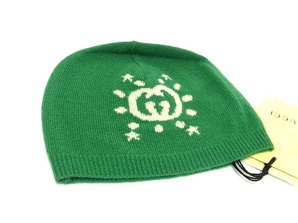 商品情報 ブランド名 GUCCI グッチ 状態ランク Sランク(展示品) ライン カラーグリーン系 素材 ウール100％ サイズ 表記サイズ:M実寸:W 約17.5cm　H 約15.5cm　頭周り 約41.5cm ポケット 付属品画像内にあ...