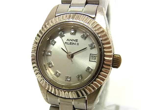 商品情報 ブランド名 ANNE KLEIN アンクライン 状態ランク Bランク ライン カラーシルバー系 素材 メタル×SS サイズ(cm) フェイス 縦 約2.4cm　横 約2.4cm(リューズ含まず)　ブレス幅 約1.1cm　腕周り 約...