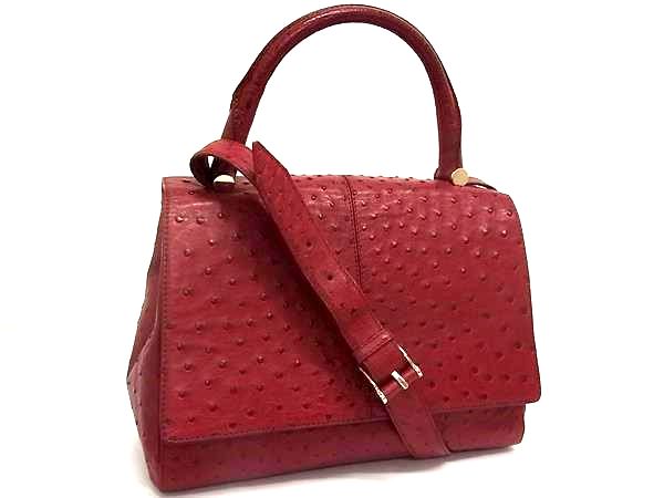 商品情報 ブランド名 Max Mara マックスマーラ 状態ランク Aランク(極美品) ライン カラーレッド系 素材 オーストリッチ サイズ W (底面)約32cm　H 約25cm　D 約12cm ポケット外 ポケット×1　中 ポケット×2...