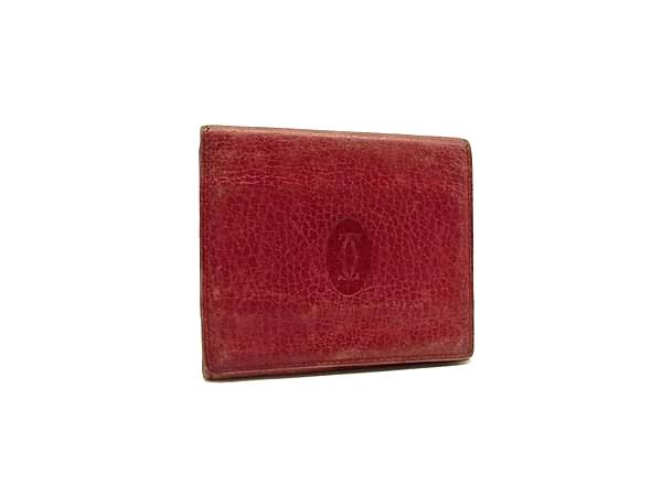 商品情報 ブランド名 Cartier カルティエ 状態ランク Bランク ライン カラーボルドー系 素材 レザー サイズ(cm) W 約9.6cm　H 約8.3cm　D 約0.8cm サイズ(inch) ポケット中 ポケット×7 付属品画像内...