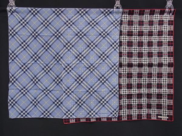 商品情報 ブランド名 BURBERRY バーバリー 状態ランク Aランク(美品) ライン カラーブラック系×ライトブルー系 素材 サイズ(cm) ブラック系 W 約57cm　H 約57cmライトブルー系 W 約56cm　H 約56cm サイ...