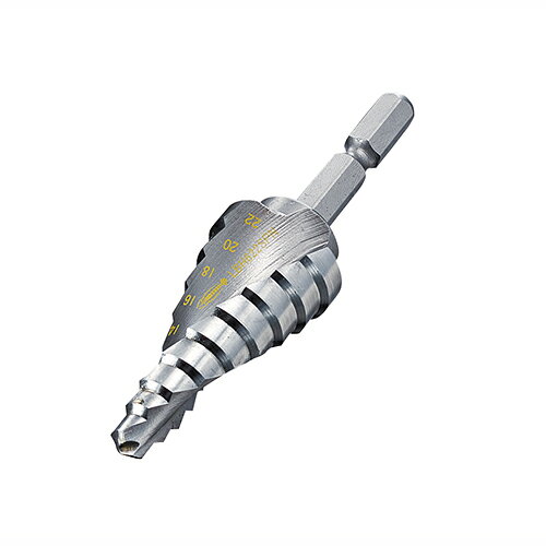 LB エビスパイラルステージドリル　LBH622SPN●スパイラル溝でスクイが鋭角●コバルトハイスでハイス鋼より耐熱性、耐磨耗性に優れています。●六角軸タイプで充電ドリル対応。●先端の食付きがよく、センターポンチ不要。●切り粉の溶着を防ぎロ...