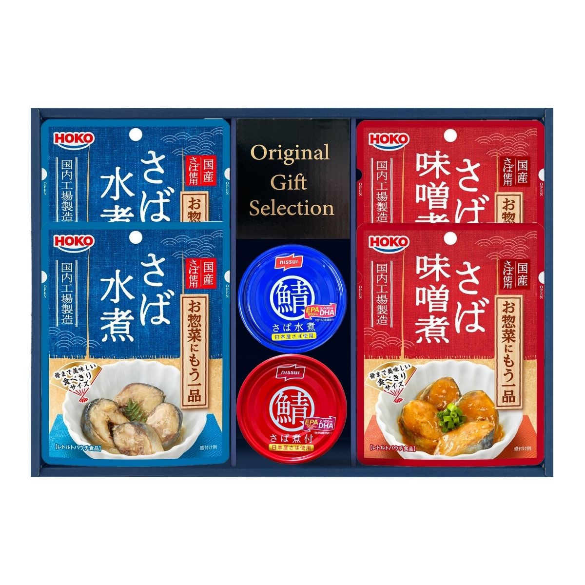 国産さばを使用した水煮、味噌煮、煮付けを食べ比べできるバラエティセットで、常備食としても便利な缶詰ギフトです。骨までやわらかく仕上げており、温めるだけで手軽に本格的な魚料理を楽しめます。 〇商品内容：国産さば水煮80g×2、国産さば味噌煮8...