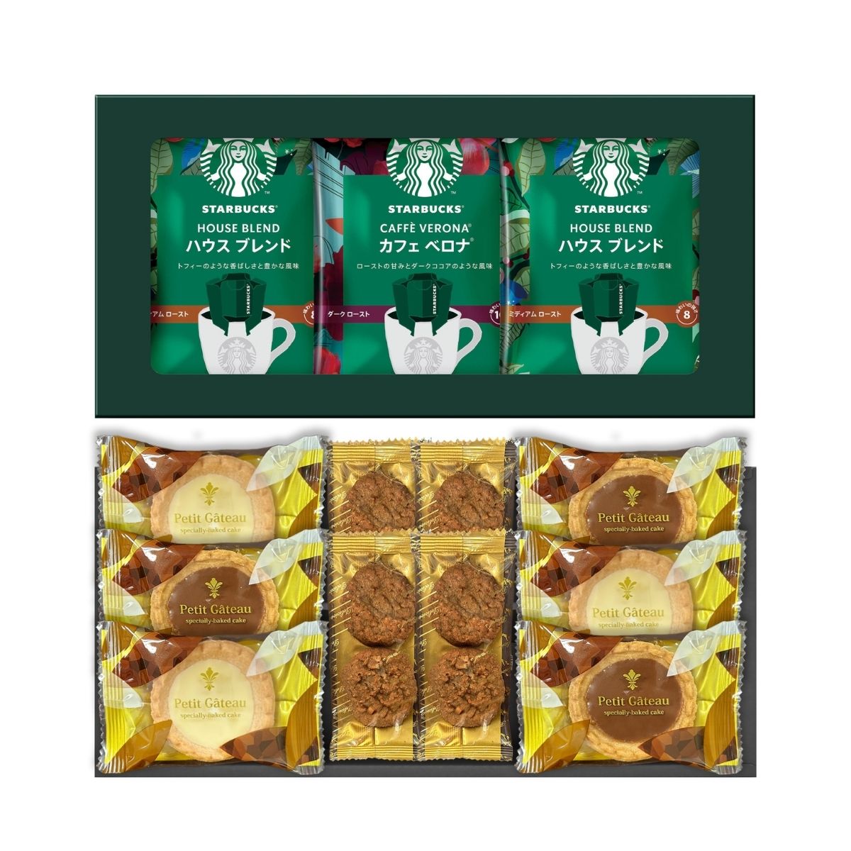 スターバックスのドリップコーヒーは、最適な豆の挽き具合や分量を徹底的に追求し、香り豊かなコーヒーを特別な器具を使うことなく手軽に味わえるドリップタイプのコーヒーです。そんなドリップコーヒーとミルクチョコとホワイトチョコが楽しめるプチガトーな...