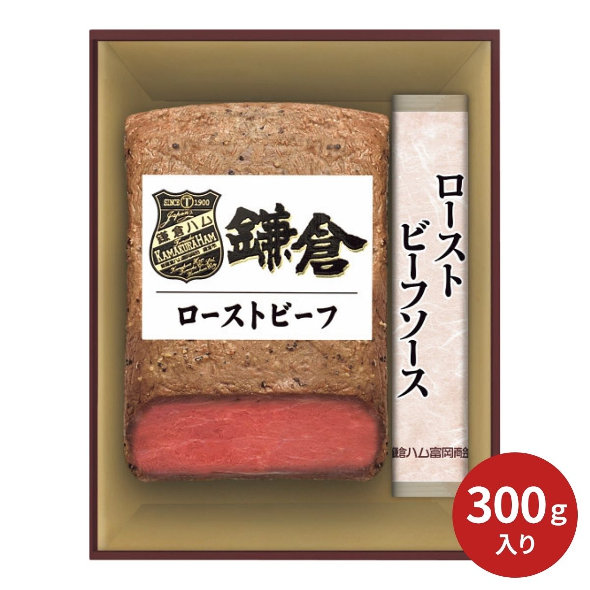 牛もも肉をじっくり低温で調理したジューシーで柔かなローストビーフを贈り物にどうぞ。 〇商品内容：ローストビーフ300g、ローストビーフソース30g〇8大アレルゲン：卵、乳、小麦〇発送温度帯：冷凍〇賞味期限(日)：冷凍150〇商品お問合せ番号...