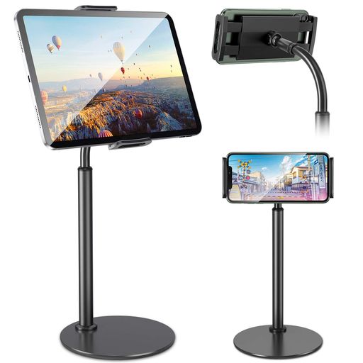 🎁【2021改良版卓上スタンド・目に優しい設計】在宅勤務、オンライン授業の増加により、タブレットスタンドの利用数は急伸しています。長時間スマホやタブレットを使用すると肩や首の負担になります。TRYONEはタブレットスタンドの...