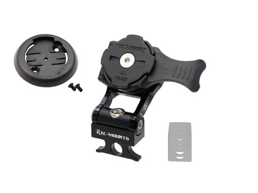 ハンドル固定ボルトの間に挟むタイプのスマートフォンマウント 可変式ヘッドでスマートフォンの設置角度を無段階に調整できます タイプ1【R+BPT1】・タイプ2【R+BPT2】より可動部の調整が簡単なのでスマホ装着時や折りたたみ時の際も一瞬で動...