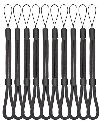 【長さ】:全長約22cm;10個入り。メイン素材:ナイロン。耐荷重:約10kg 【適用な場合】ハンドストラップはカメラ、携帯電話、スマホ、スマホケース、ゲームコントローラ、小型ライト、コンパクト、MP3/MP4プレーヤー、マスコット、USB...