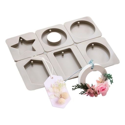 【商品について】リース・丸・長方形・楕円など6種類の形状があります。 【多用途】手作りの石鹸や粘土用のシリコンモールドです。石膏を使ったアロマハイストーンの制作にも可能です。 【取り出し簡単】剥がしやすく、洗いやすいシリコン型です。 【適用...