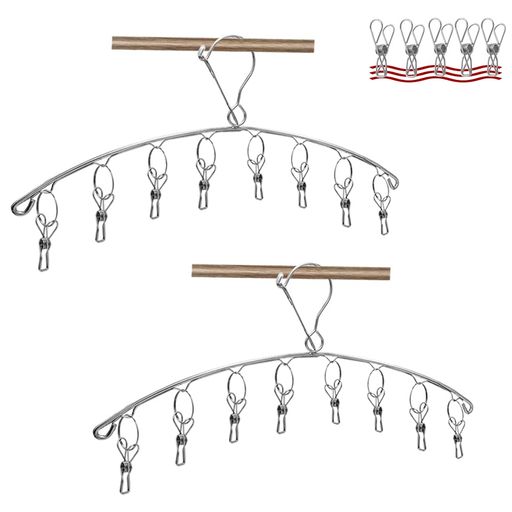 1【高品質ステンレス製・耐久性持ち】このハンガー全体は高品質のオールステンレス製で、プラスチック製と違い経年劣化を心配しないのが特徴です。全体は電解研磨処理、きれいに溶接します。表面がスムースで、バリなし、手に優しいです。テラスやベランダに...