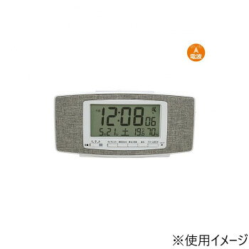 音量調節・アラームモニター付き電波デジタルクロック。スピーカー面はインテリアに馴染みの良い布張りデザイン。3段階の音量調節にアラームモニターで4パターンの電子音を確認・設定できます。サイズ84×190×48mm個装サイズ：10×20×6cm...