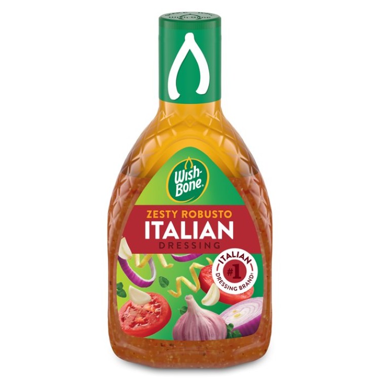 ウィッシュボーン ゼスティ ロブスト イタリアンドレッシング 443mL にんにくとオレガノの風味を強めたシグネチャーレシピで、果糖ブドウ糖液糖・人工保存料・人工香料不使用。サラダだけでなく、サンドイッチ、ディップ、マリネや料理の風味付けに...