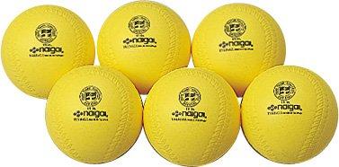 ナイガイNAIGAIライトボール 9インチ イエロー NGG-1381339インチカラー：イエロー重量：68g 周囲：22.8cm12球BOX入り。軟式M号ボールとほぼ同じ大きさです。