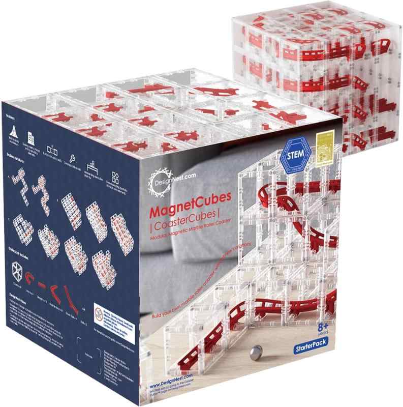 DesignNest マグネットキューブ magnetcubes 知育玩具 STEM 教育 ビー玉転がし 組み立て 子供 算数力 おもちゃ プレゼント子供が夢中になる仕掛けがいっぱいの知育玩具「MagnetCubes（マグネットキューブ）」...