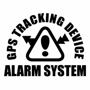 【ALARM SYSTEM 05 （GPS追跡機能） カッティングステッカー 2枚組 幅約11cm×高約8.5cm】 シートの材質は屋外看板用に使用されている耐光性・耐水性に優れた業務看板用シート（屋外耐候5-7年）ですので屋外でもご使用頂...