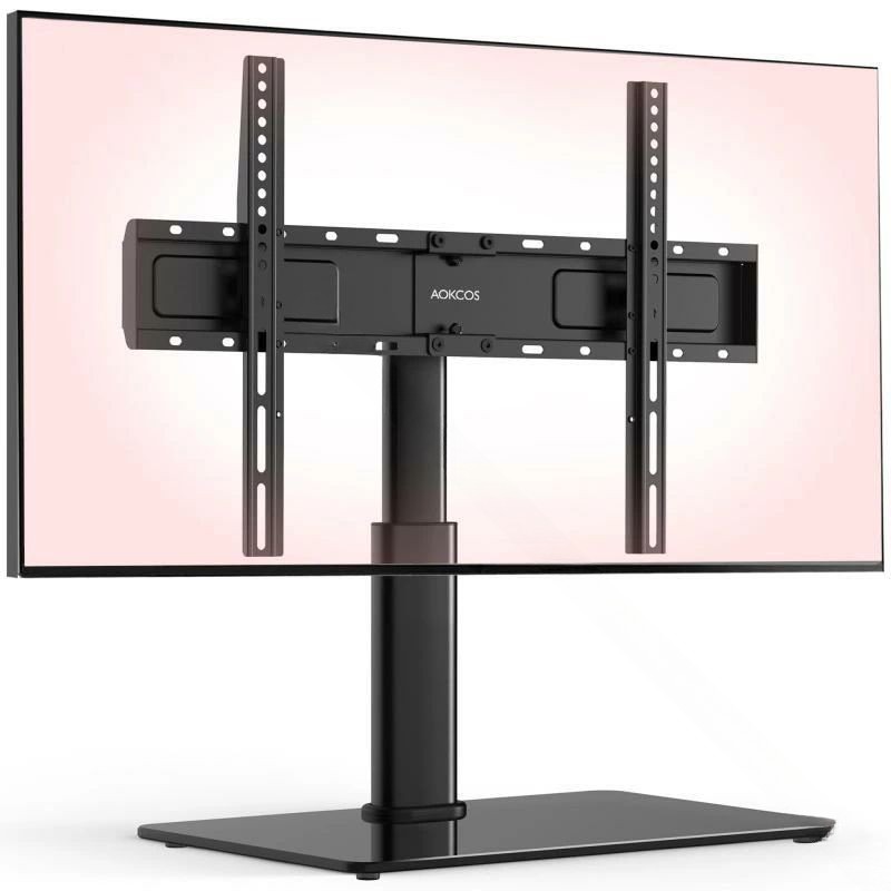 AOKCOS テレビスタンド 壁寄せスタンド 卓上式 32〜75インチ 大型テレビ対応 テレビ台 卓上地面両用 高さ調節可能 首振り可 チルト可能 荷重50kg32-75インチのテレビに対応、VESA規格（テレビ背面のネジ穴間の距離）の最小...