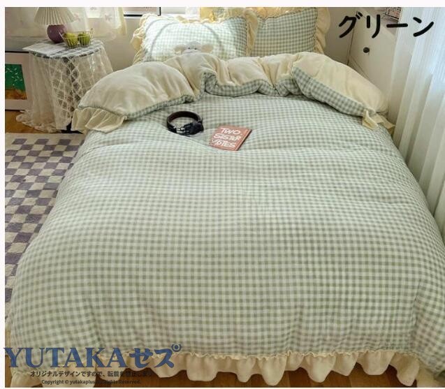 商品情報素材フランネルカラー写真参考サイズ★サイズ(cm)：フラットシーツタイプシングル（3点セット）1点布団カバー：160*210cm1点フラットシーツ：180*230cm1点枕カバー：48*74cm1.5mサイズ用（4点セット）1点布団...
