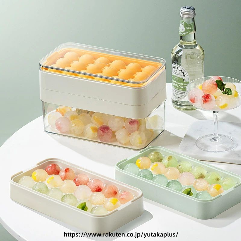 この商品について 【製氷皿+氷収納ボックス】製氷皿を持って、真夏に家で家族や友達などと一緒に冷たい飲み物を飲んで、涼しい夏を快適に過ごしましょう。少し雰囲気を変えたい時やパーティーなどのようなイベント時にもにぎやかさを添えます。水だけでなく...