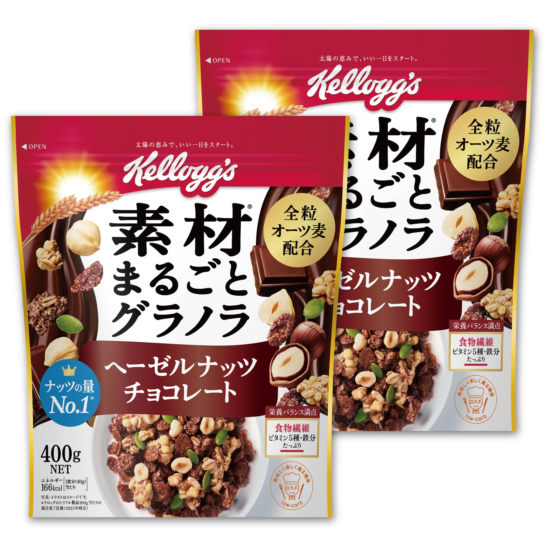 1食分(40g)当たりエネルギー・・・166kcal,たんぱく質・・・3.4g,脂質・・・3.9g,炭水化物・・・30.4g,糖質・・・27.7g,食物繊維・・・2.7g,食塩相当量・・・0.4g,鉄・・・1.9mg,ビタミンB1・・・0....