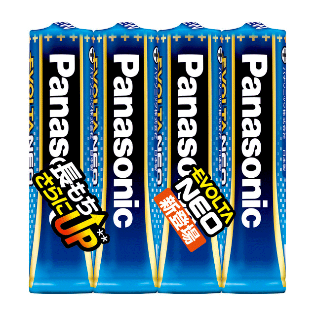 ★電池エボルタネオ単4形4本パック LR03NJ/4SE・パナソニック史上No.1長持ち！・チタンパワーの採用で正極の反応効率がアップし、優れた保存性能を実現！・銀の力でガスを削減する「液もれ防止製法Ag+」採用！ ■商品仕様・タイプ：アル...