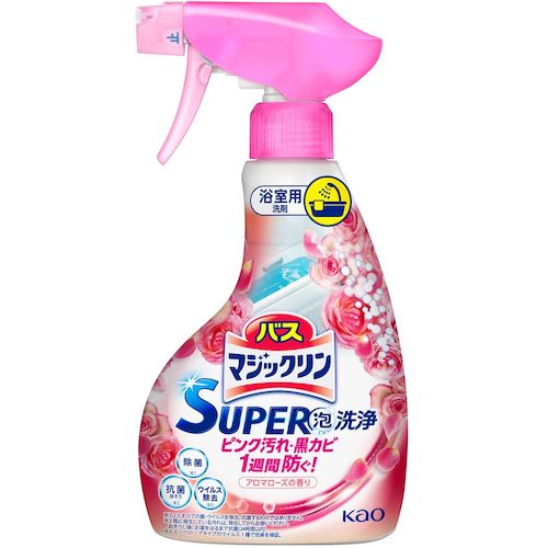 特長 ●洗浄はもちろん、ピンク汚れ・黒カビを1週間防ぎます。 ●（※1）浴そうの抗菌（※2）・ウイルス除去（※3）まで。 ●シリーズ最高レベルの防カビ機能です。 ●アロマローズの香りです。 ●※1、2既に発生している汚れは、除去してからお使...