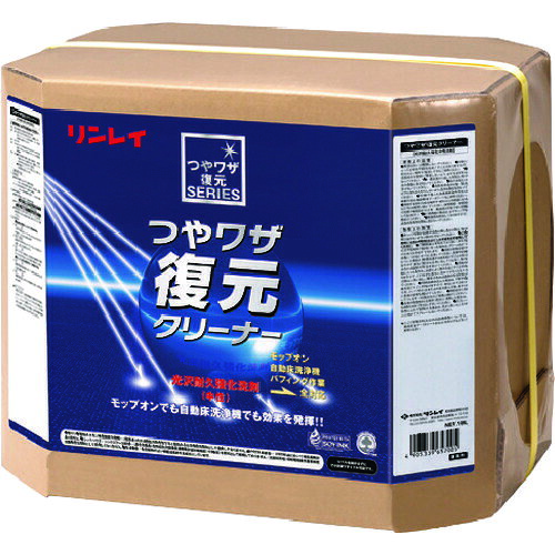 特長 ●洗浄＆光沢復元 ●モップオンでも自動床洗浄機でも効果を発揮。 ●滑らかで強い皮膜に再生、汚れも除去。汚れにくく、長期間の光沢維持が可能。 ●ドライメンテナンス用 用途 ●ドライメンテナンスに。 仕様 ●容量(L)：18 ●標準使用量...