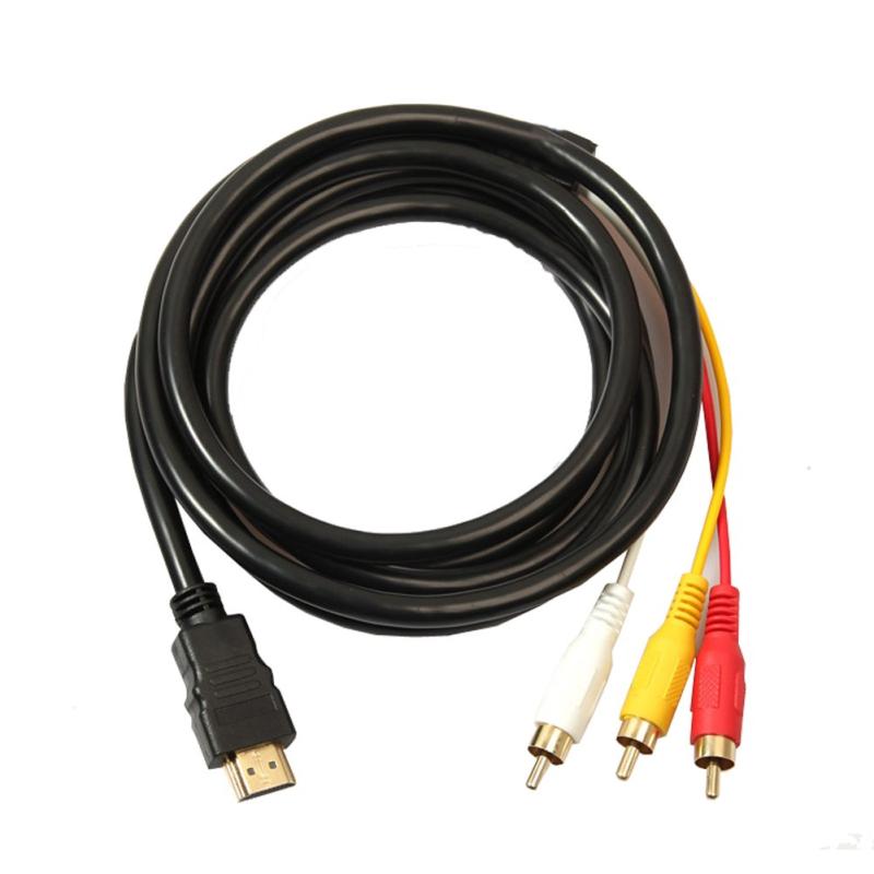金メッキ HDMI A/M TO RCA3 変換ケーブル デスクトップパソコン対応 1.5m・画質/音質の劣化を防ぐ金メッキプラグ・コネクタ端子に金メッキプラグを採用。・接触抵抗が少なく、サビなどの経年劣化にも強いため、画質の劣化を抑えます...