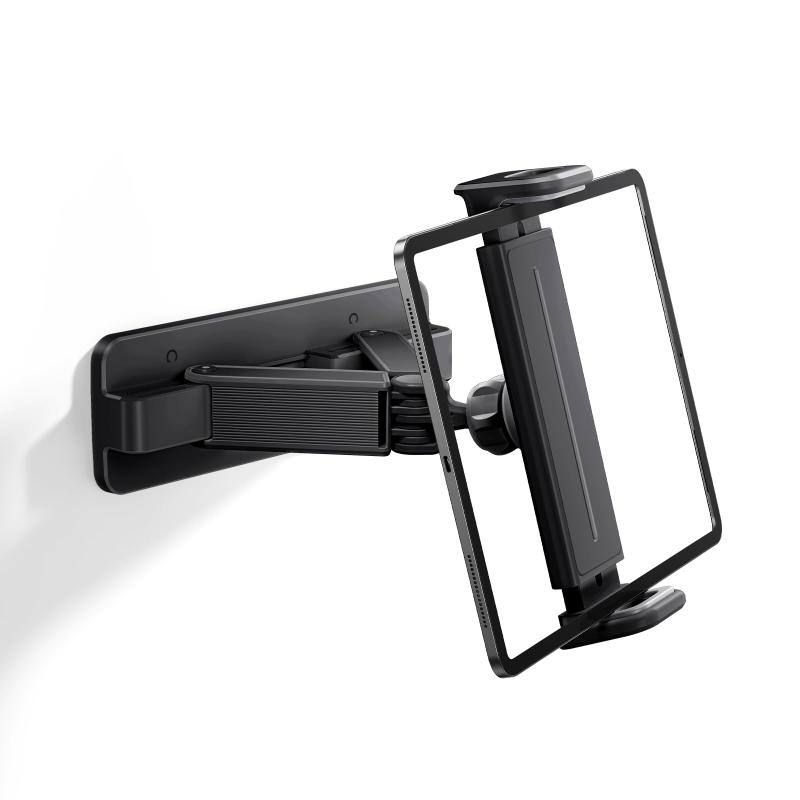 nediea【クリップ式固定】壁掛け タブレットスタンド 折りたたみ ホルダー 自由アーム 360度調整 両面テープ&amp;ネジ止め 二重固定 取り外し簡単 4.7-13インチ iPad スマホ対応 電子書籍リーダー【2種類の取り付け方で...