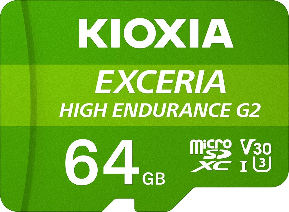 商品情報 商品の説明 ●キオクシア（旧東芝メモリ） EXCERIA HIGH ENDURANCE G2 高耐microSDメモリカード監視カメラやドライブレコーダーに求められる耐久性を備え、連続した書き込みが可能です。本製品の詳細情報は、メ...