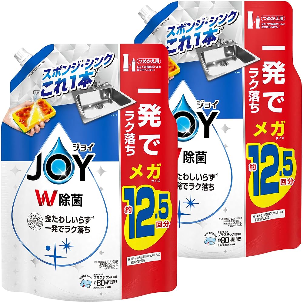 商品情報 商品の説明 商品紹介金たわしいらず*1 一発でラク落ちスポンジ・シンク これ1本*22つの除菌成分でスポンジ除菌さわやか微香ジョイW除菌ボトルと逆さボトルにも！閉めて保存できるキャップ付き丸めて捨てやすい約12.5回分※1回分を内...