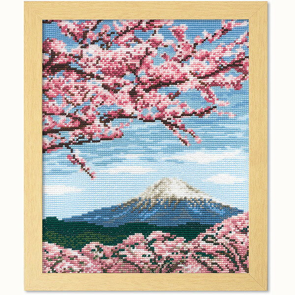 人気の日本の名所をクロスステッチで表現しました。 日本の美しい四季と風景をお楽しみください。 ◆難易度：上級者向 ◆出来上がりサイズ（約）：額外径/41.8×35.1cm、額内径/36.4×29.7cm ◆キット内容：25番ししゅう糸、No...
