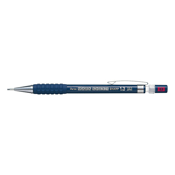 筆記具 『マークシートシャープペンシル 1.3mm AM13-B』 Pentel ぺんてる マーク作業をわずか約1往復で可能に! 鉛筆の書き味そのままの芯径1.3mmです。 紙への定着がよく、OMR(光学式マーク読み取り装置)での読み取り性...