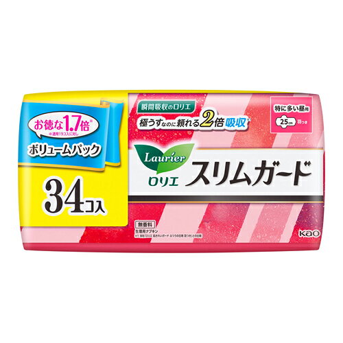 ※商品リニューアル等によりパッケージ及び容量等は変更となる場合があります。ご了承ください。【商品説明】●瞬間吸収のロリエ 極うすなのに頼れる2倍吸収※1 1ミリ吸収体に高吸収ポリマーがぎっしり。ふつうのナプキンの2倍も吸収！※1つけていない...