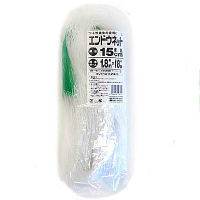 家庭菜園のつる栽培にピッタリサイズ エンドウ・インゲン、キュウリなどのつる性植物の栽培に サイズ：約15cm菱目、1.8m×18m 材質：ポリエチレン カラー：ホワイトグリーン(白緑色) メーカー：日本マタイ ※製品の外観、仕様は改良のため...