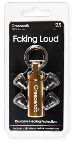 ◆商品名：CRESCENDO PRO 耳栓 ドラマー用 イヤープロテクター Fcking Loud 25ドラマーや大音量の音楽リスナーに向けて開発されたイヤープラグ音質を変えずに、約25dB遮音させ聴覚を保護原音の特性を保ちつつ耳に安全な音...