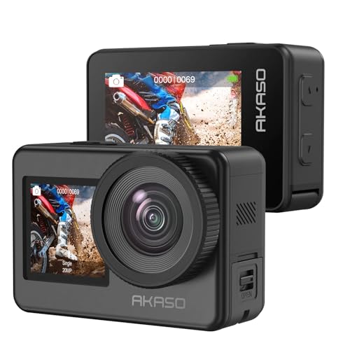 ◆商品名：アクションカメラ-AKASO Brave7-4K60fps ウェアラブルカメラ IPX8本機防水10M 水中カメラ 6軸手ぶれ補正 スポーツ WiFi アクションカム クイックキャプチャー 音声制御機能 外部マイク対応 1350m...