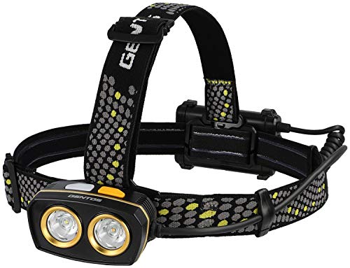 ◆商品名：GENTOS(ジェントス) LED ヘッドライト USB充電式 【明るさ500ルーメン/実用点灯3時間/高演色暖色LED/後部認識灯】 専用充電池または単3形電池3本使用 ソルディオス SDH-333H ANSI規格準拠 ブラック...