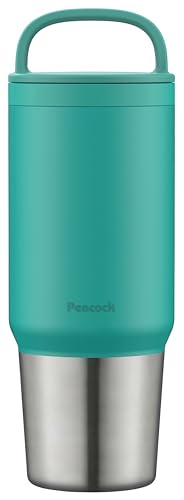 ◆商品名：ピーコック魔法瓶工業(The-peacock) 【ハンドル付き・食洗器対応】 ピーコック 水筒 マグボトル 800ml 蓋付き ステンレスボトル 洗いやすい 保温保冷 コバルトグリーン AEF-80 GC●ステンレス真空断熱構造で...