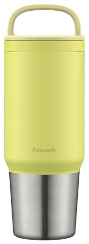 ◆商品名：ピーコック魔法瓶工業(The-peacock) 【ハンドル付き・食洗器対応】 ピーコック 水筒 マグボトル 800ml 蓋付き ステンレスボトル 洗いやすい 保温保冷 ライムイエロー AEF-80 YL●ステンレス真空断熱構造でし...