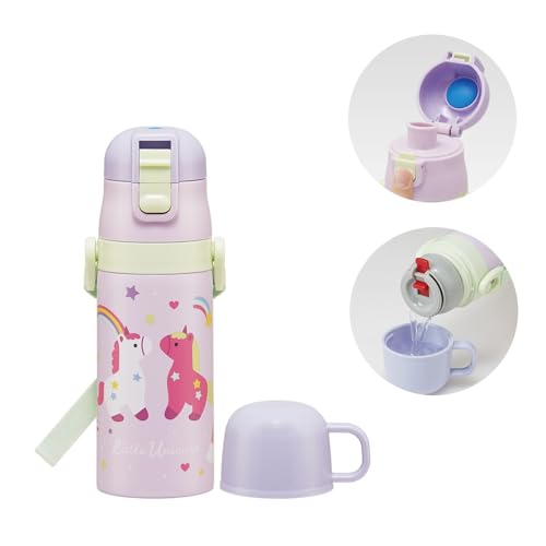 ◆商品名：スケーター(Skater) 水筒 子供用 2WAY 直飲み 420ml コップ飲み 350ml リトルユニコーン 女の子 小容量 ステンレス 保温保冷 軽量 waterbottle スポーツボトル キッズ こども 水瓶 SKDC3...