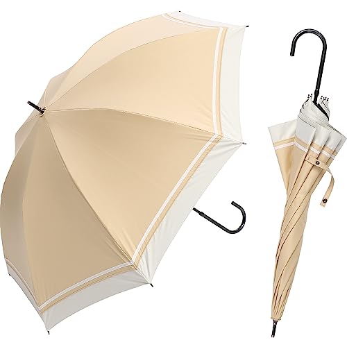 ◆商品名：assa 日傘 レディース 長傘 UVカット 晴雨兼用 軽量 UV 遮光 紫外線遮蔽 100% 遮熱効果 パラソル (FL179/キャメル)【軽量で毎日の持ち運びに便利】 一般的なビニール傘よりも軽いので、荷物の負担になることなく...