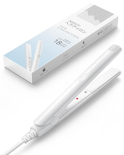 ◆商品名：ヘアアイロン ミニ ストレートアイロン 18mm 恒温220℃ 急速加熱 マイナスイオンヘアアイロン ツヤ髪 ヘアケア 軽量 コンパクト 持ち運び便利 ヘアスタイリング ワンタッチロック付き 海外対応 レディース メンズ 誕生日 ...