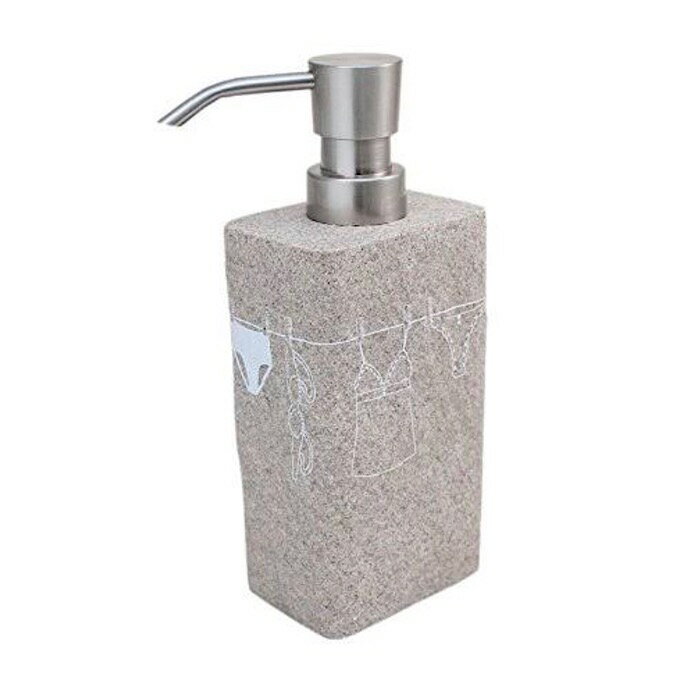 まるで石にラクガキしたようなディスペンサー。 キュートなイラストをプリントした素材なアイテム。 パウダールーム周りが楽しくなりそう。 LAVERは、フランス語で「洗う」の意味です。 サイズ：幅110×奥行55×高さ190mm 材質：ポリレジ...