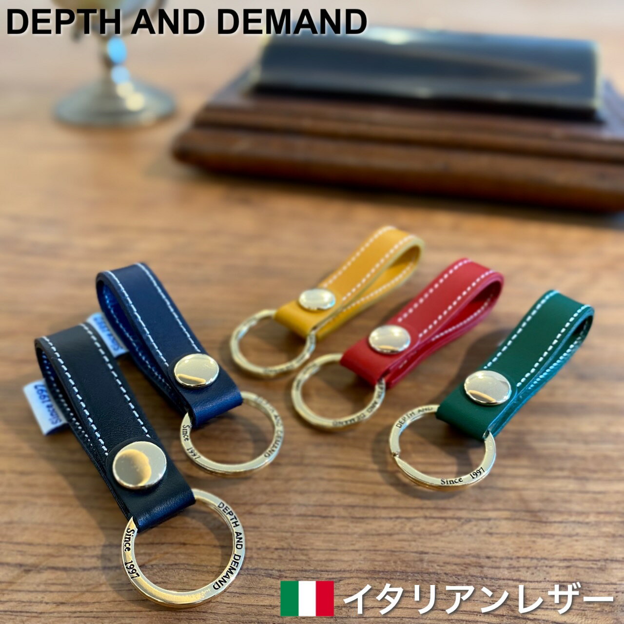 ・商品名 / キーホルダー ・ブランド / Depth and Demand ・本体素材 / 本革（イタリアンレザー） ・サイズ/縦：約9.4cm 横：約2.8cm ☆タイプ / KH700 ★店長のコメント オシャレでカワイイ本革レザーキ...