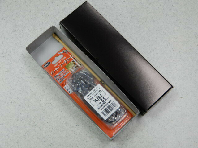 商品情報サイズ・ピッチ　3/8・ゲージ　050（1.3mm）・コマ数　55・ヤスリ　全長250mm　径4.0mm使用時注意書き・ソーチェーンを取り扱う時は必ず切創防止手袋を着用してください。（ケガの原因）・ソーチェーンはチェーンソー本体の取...