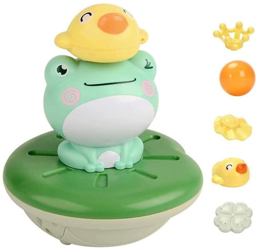 製品仕様仕様：C電動回転ウォータージェットフグ材質：ABS電池：単4電池3本（別売）サイズ：13 * 14 * 10cm色：緑パッケージに含まれるもの：1 *フグベース；3 *アクセサリー商品説明【人気のお風呂知育玩具】生き物さんの認識や色...