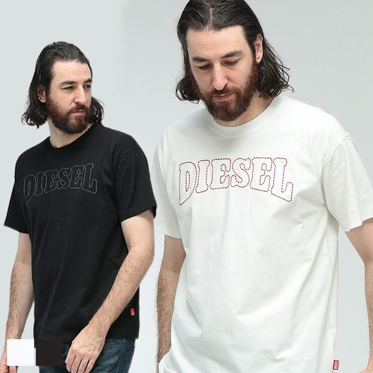 圧倒的な存在感。BIGステッチロゴ・クルーネックTシャツ。イタリアのプレミアム・カジュアルDIESEL（ディーゼル）から、ブランドの情熱を大胆に表現したステートメントアイテムが登場。最大の魅力は、フロントを飾るインパクト抜群の「BIGステッ...